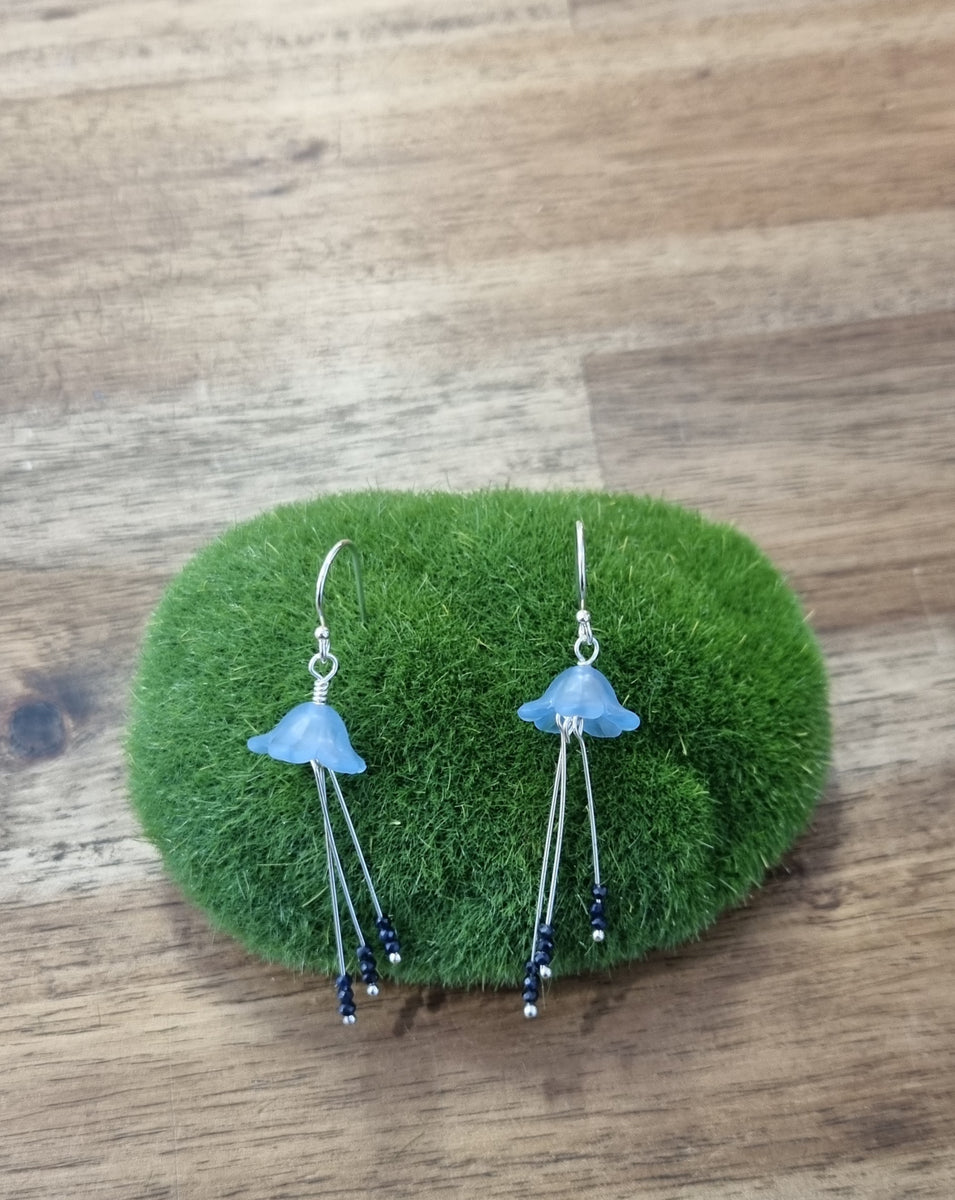 Dark Sapphire, Lucite & Sterling Silver – Tall Trees Studio